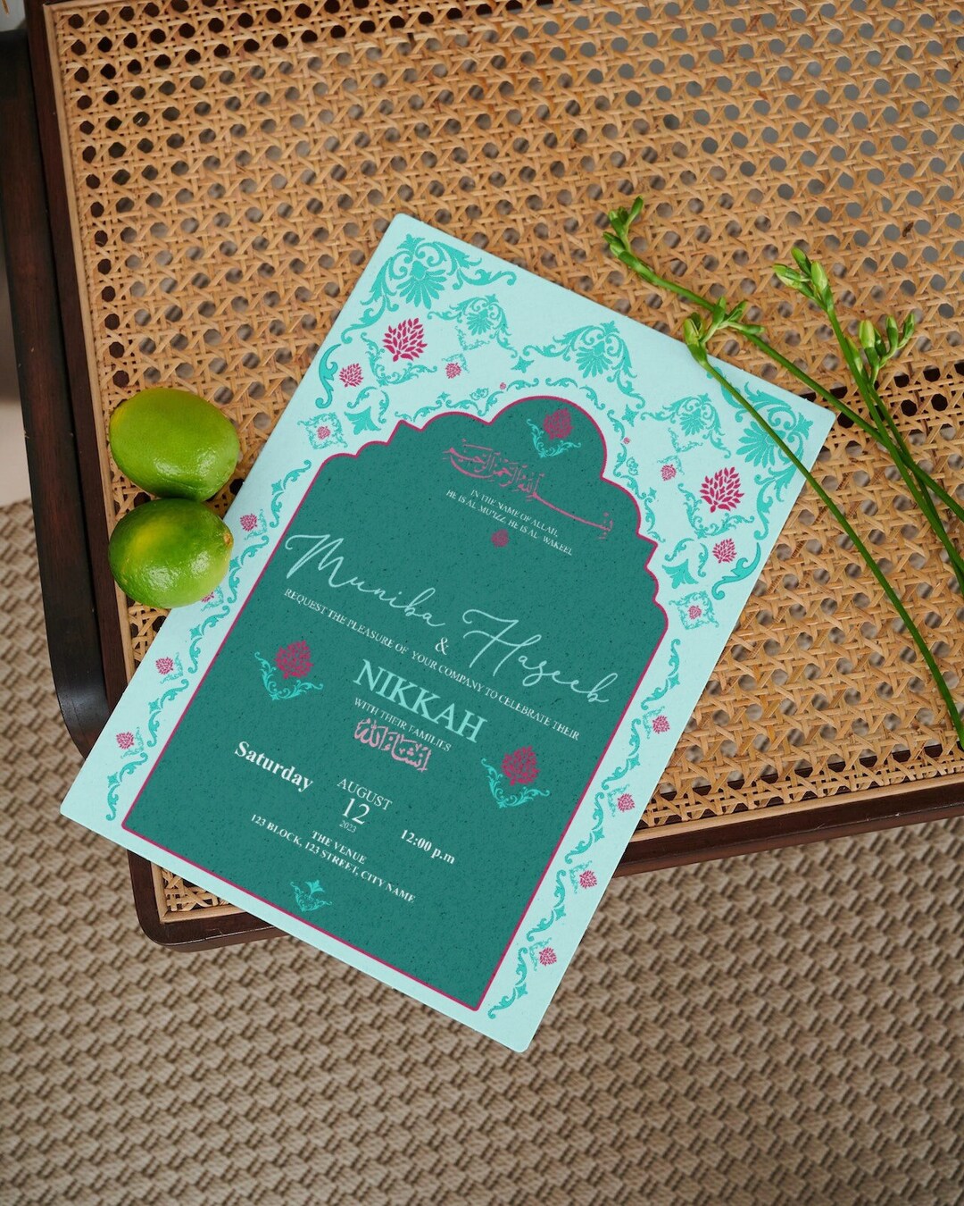 Islamic Wedding Cards With Packaging Digital Print - Etsy