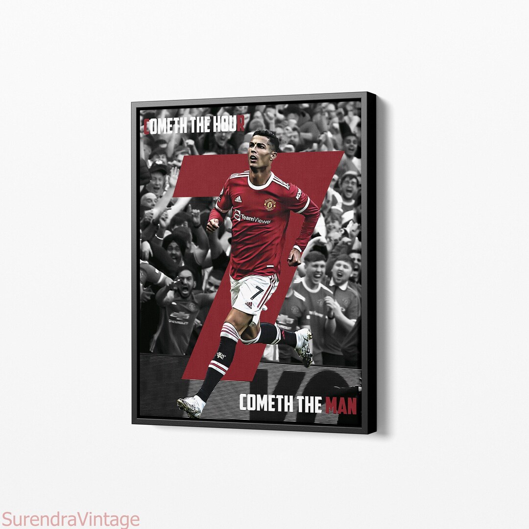 Cristiano Ronaldo Poster CR7 Back Manchester United Canvas Poster Wall ...