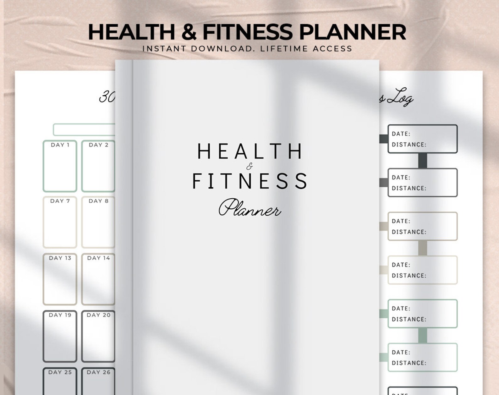 Ultimate Fitness Planner 2024 Printable Digital,fitness Planner Bundle ...