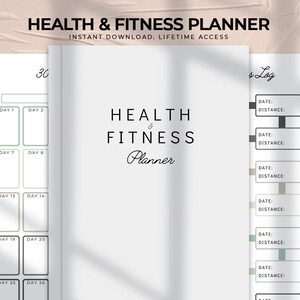 Ultimate Fitness Planner 2024 Printable Digital,fitness Planner Bundle ...