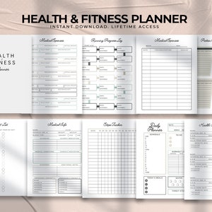 Ultimate Fitness Planner 2024 Printable Digital,fitness Planner Bundle ...