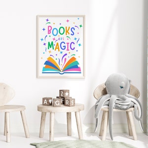 Books Are Magic: Colorful Poster for Parents and Daycare/preschool ...