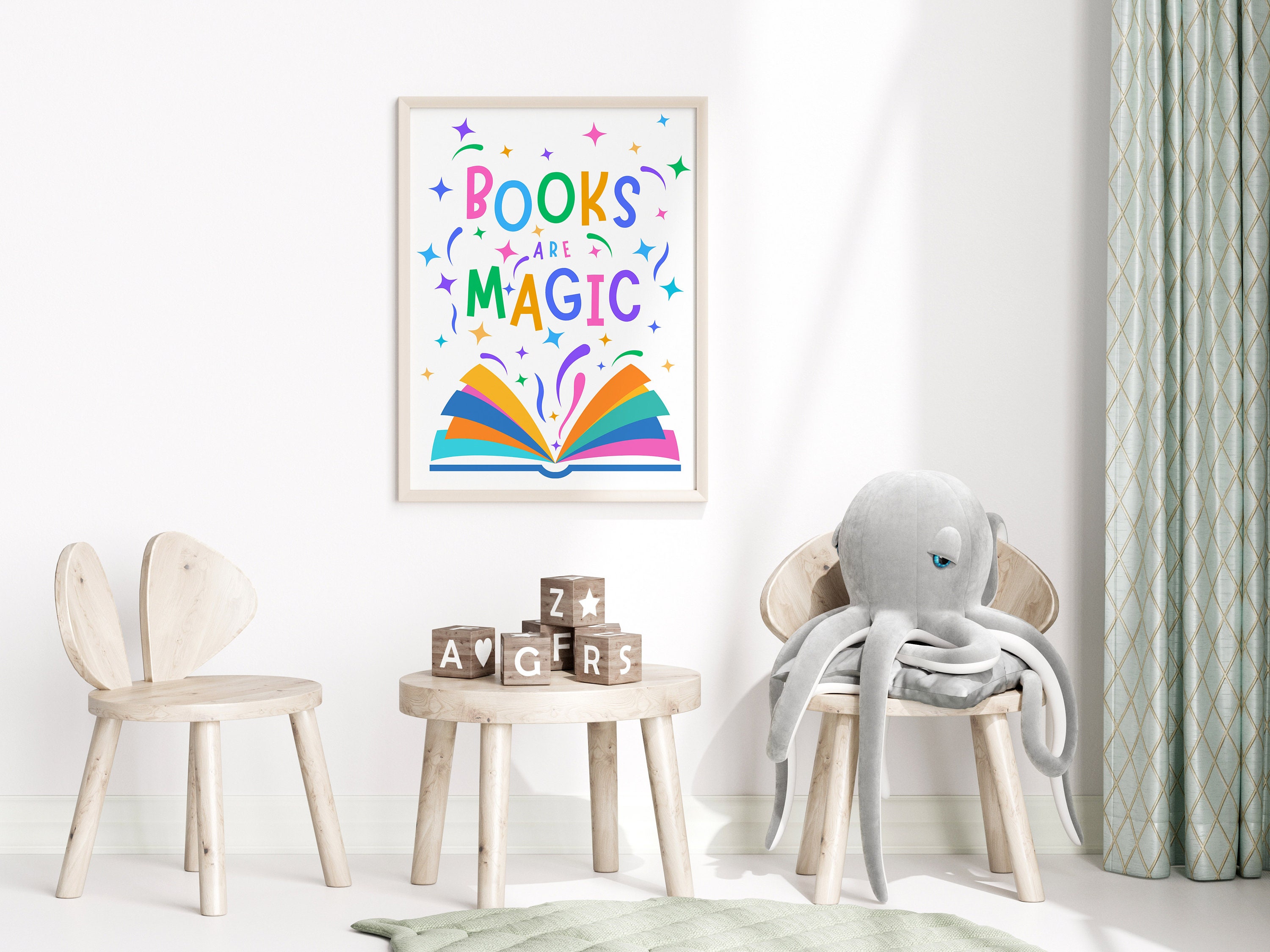 Books Are Magic: Colorful Poster for Parents and Daycare/preschool ...