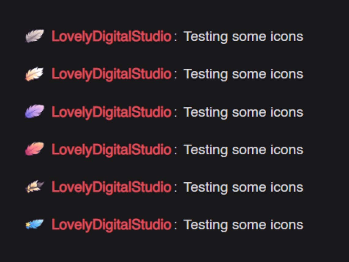 6 Cute Feather Badges, Twitch Subscriber Badges, Sub Badges, Twitch ...
