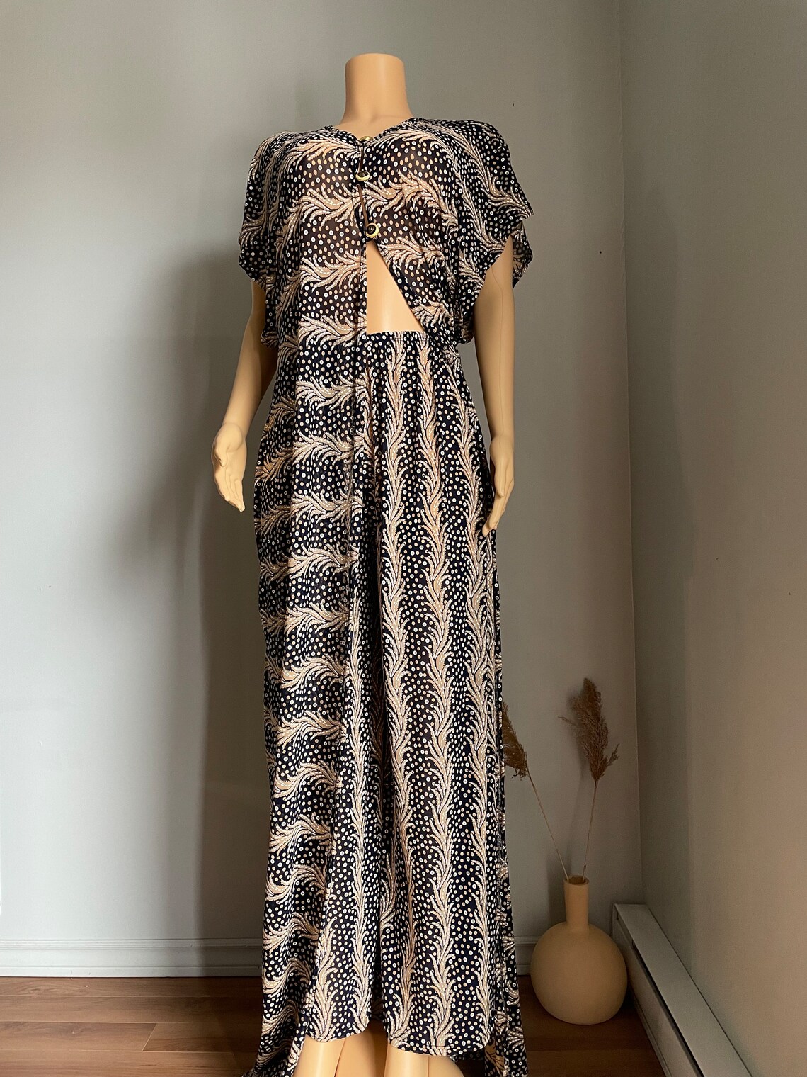 Best Choice-two Pieces Pant Set Caftan/ Long Abaya and Pants Suits ...