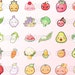 Kawaii Food Clipart, 30 Fruits and Vegetables PNG Bundle, Cute Kawaii ...