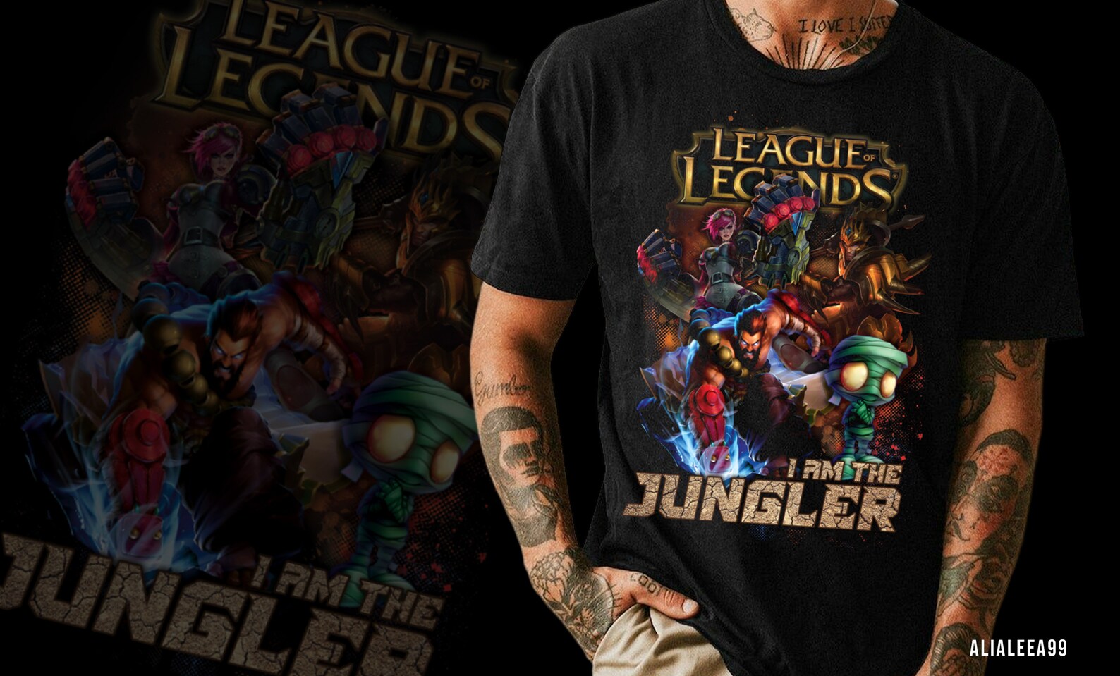 League of Legends i Am the Jungler Vi & Amumu - Etsy