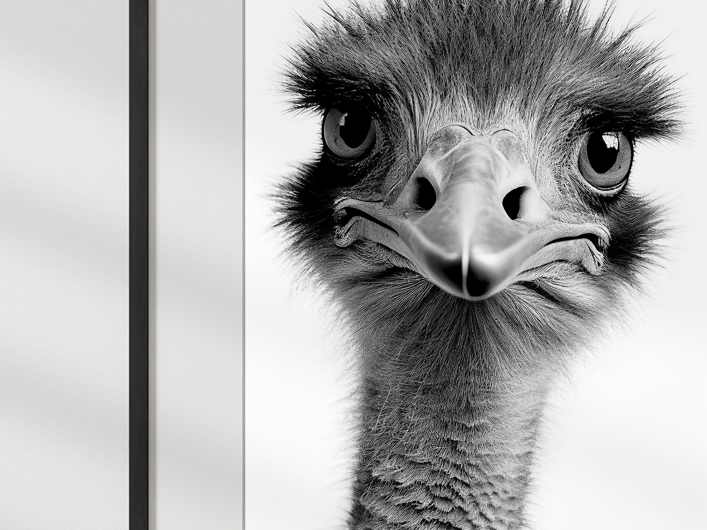 Ostrich Portrait | Printable Wall Art | Digital Download | Wall Poster ...