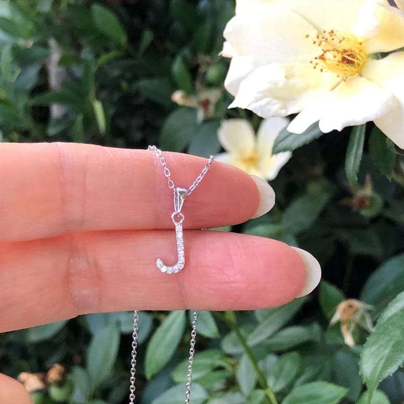 J Necklace - Etsy