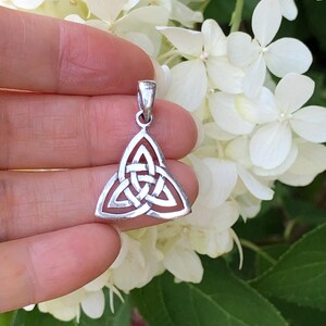 19mm/0.75in Double Triquetra Pendant Sterling Silver 925, Triquetra ...