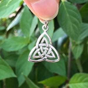 19mm/0.75in Double Triquetra Pendant Sterling Silver 925, Triquetra ...