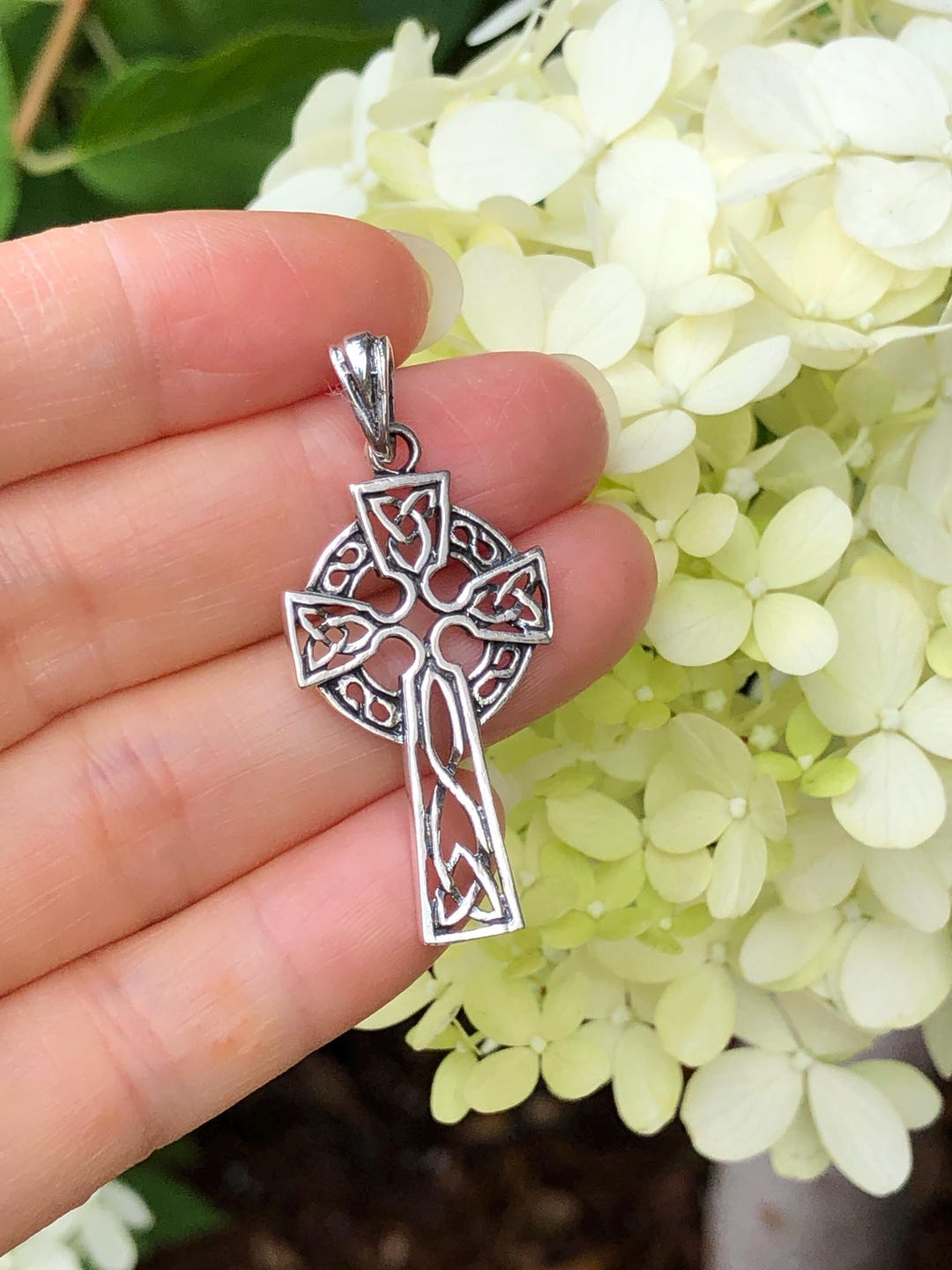 1.26in/32mm Silver Celtic Cross Pendant Sterling Silver 925, Celtic ...