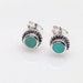 6.5mm Round Turquoise Stud Earrings 925 Sterling Silver, Small Tiny ...