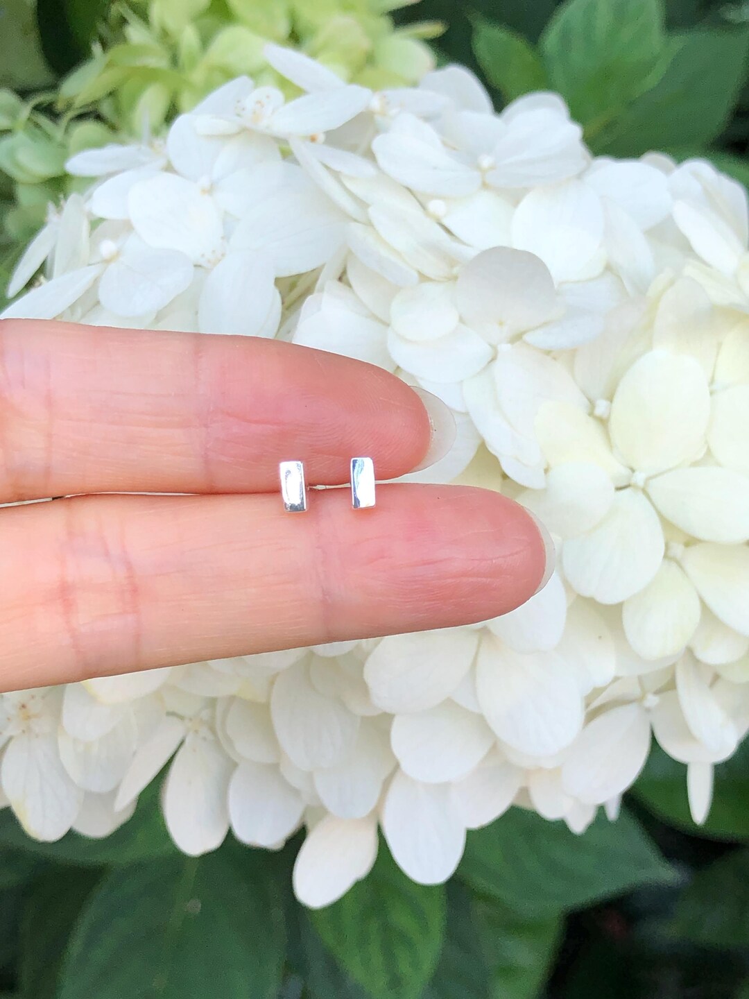 5mm Tiny Bar Stud Earrings Sterling Silver 925, Plain Silver Bar Studs, Dainty Bar Studs for Men ...