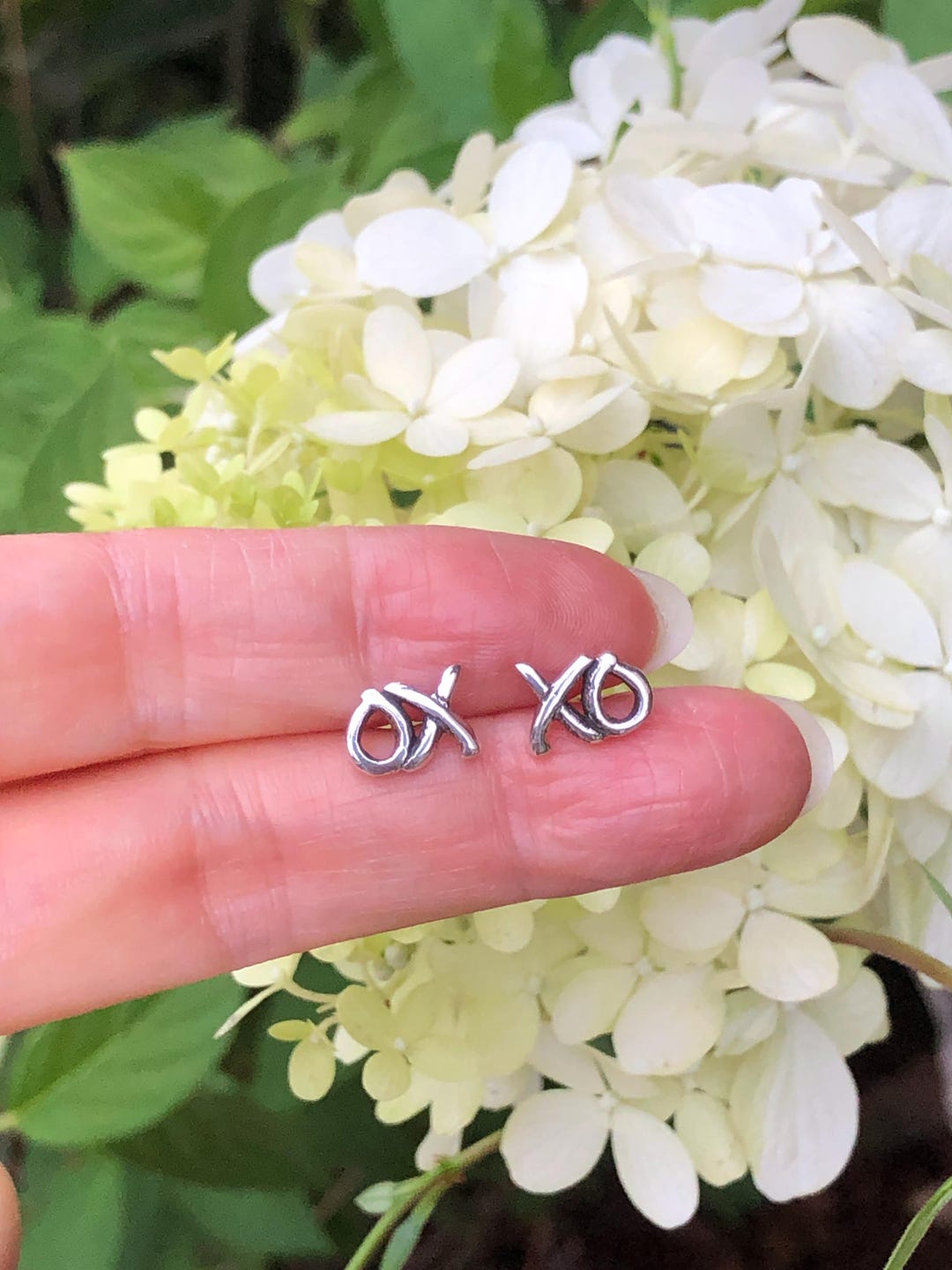 9mm Silver XO Stud Earrings Sterling Silver 925, Tiny Silver X O ...