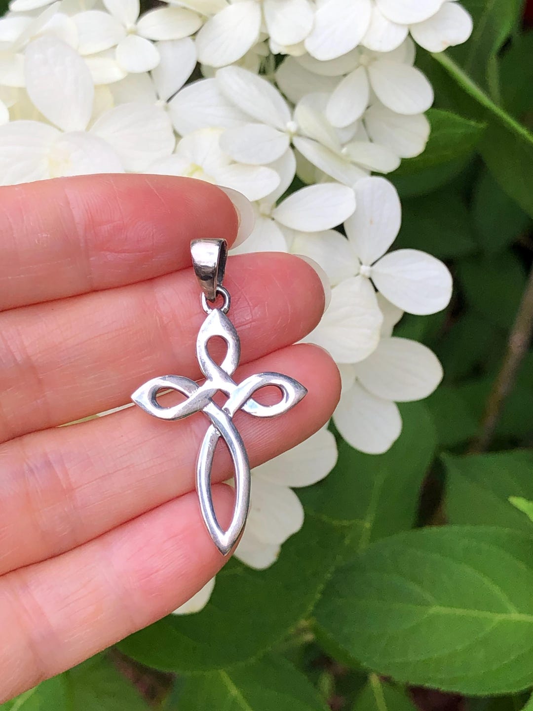 1.22in Celtic Infinity Cross Pendant 925 Sterling Silver, Silver Celtic ...