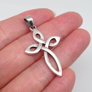1.22in Celtic Infinity Cross Pendant 925 Sterling Silver, Silver Celtic ...