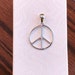 20mm/0.79in Silver Peace Sign Pendant Sterling Silver 925, Plain Peace ...