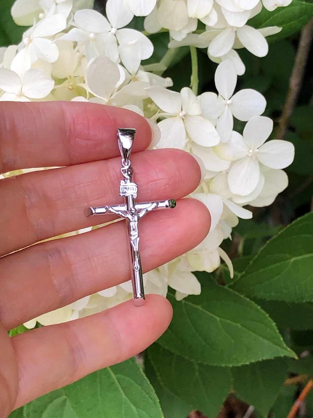 34mm/1.34in Silver Jesus Cross Pendant Sterling Silver 925, Silver ...