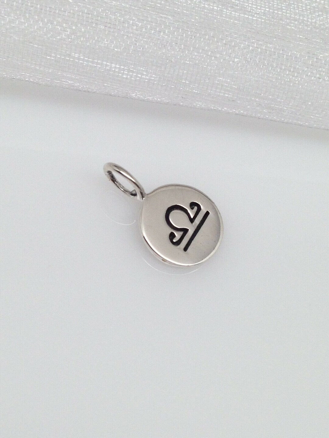 8mm Silver Zodiac Libra Pendant 925 Sterling Silver, Dainty Tiny ...
