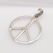 20mm/0.79in Silver Peace Sign Pendant Sterling Silver 925, Plain Peace ...