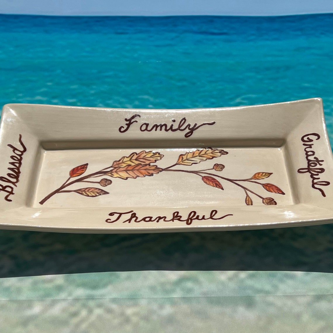Autumn Thankful Plate - Etsy