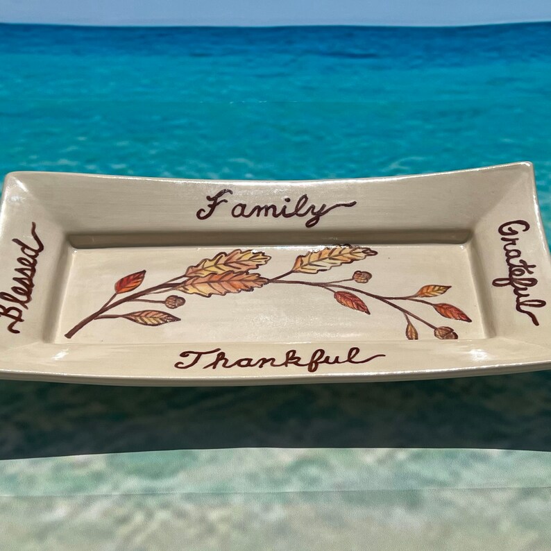 Autumn Thankful Plate - Etsy