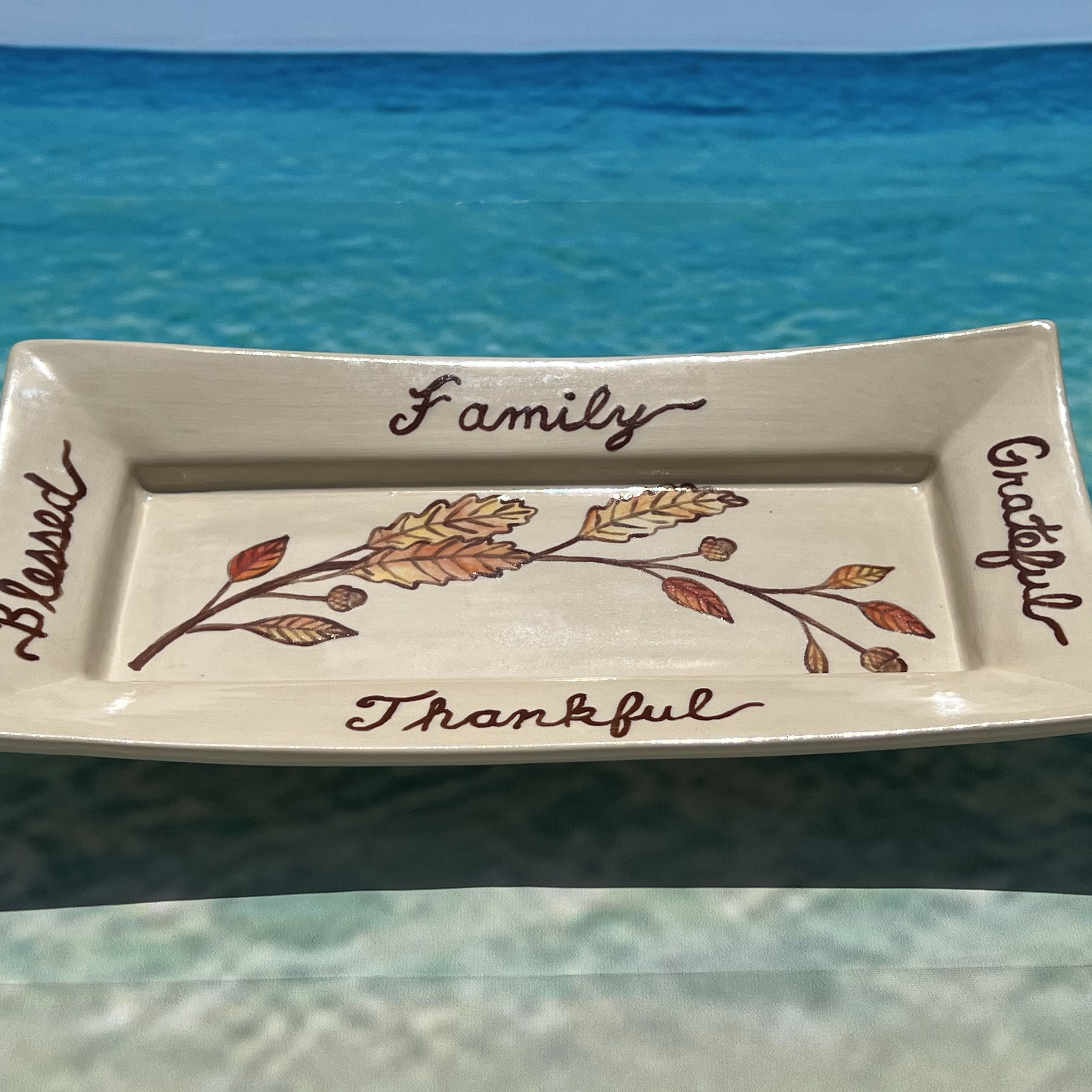 Autumn Thankful Plate - Etsy