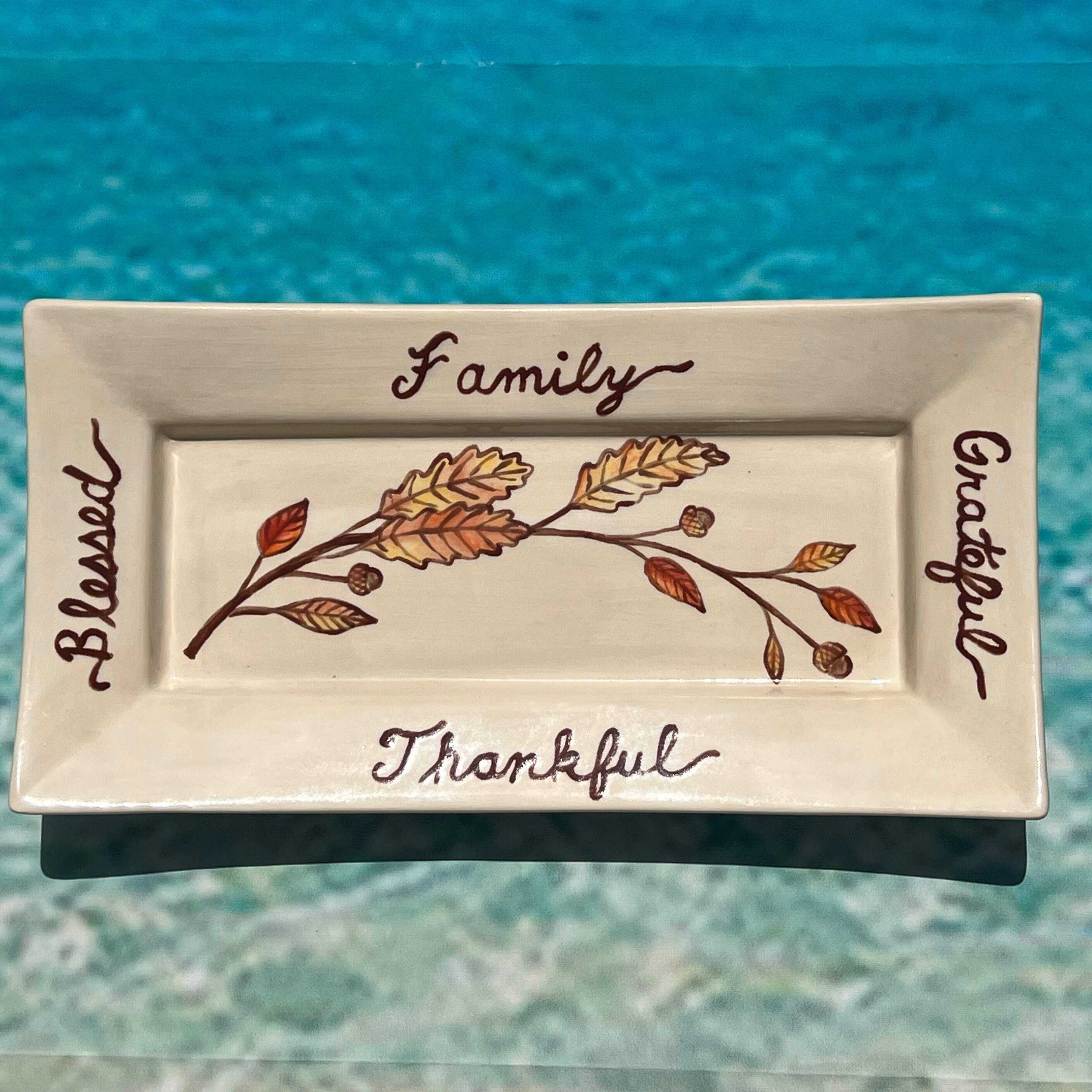 Autumn Thankful Plate - Etsy