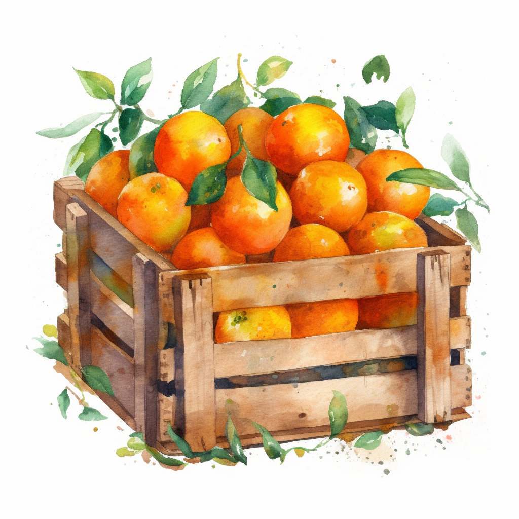 Watercolor Oranges- Citrus Clipart, Digital PNG, High Resolution ...