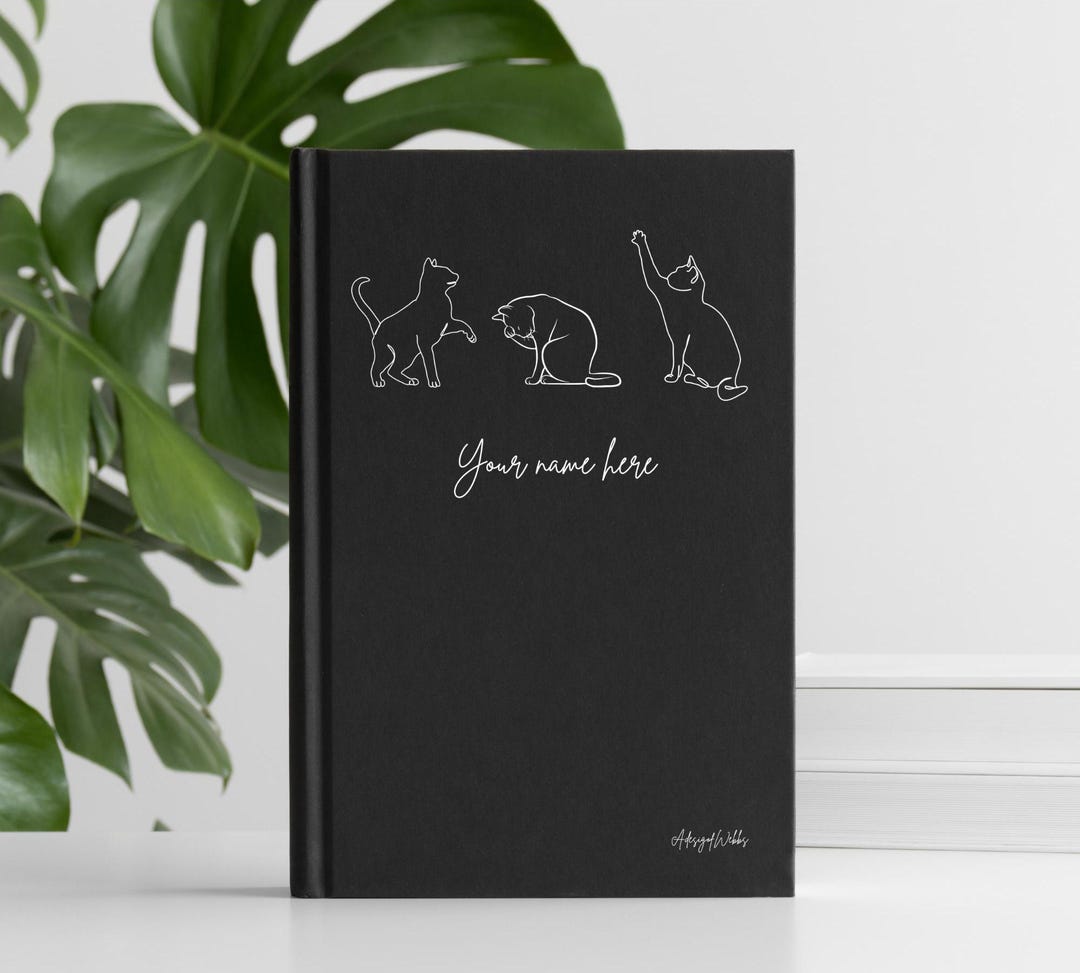 Personalized Cat Journal, Cat Lovers Notebook, Gift for Her, Everyday ...