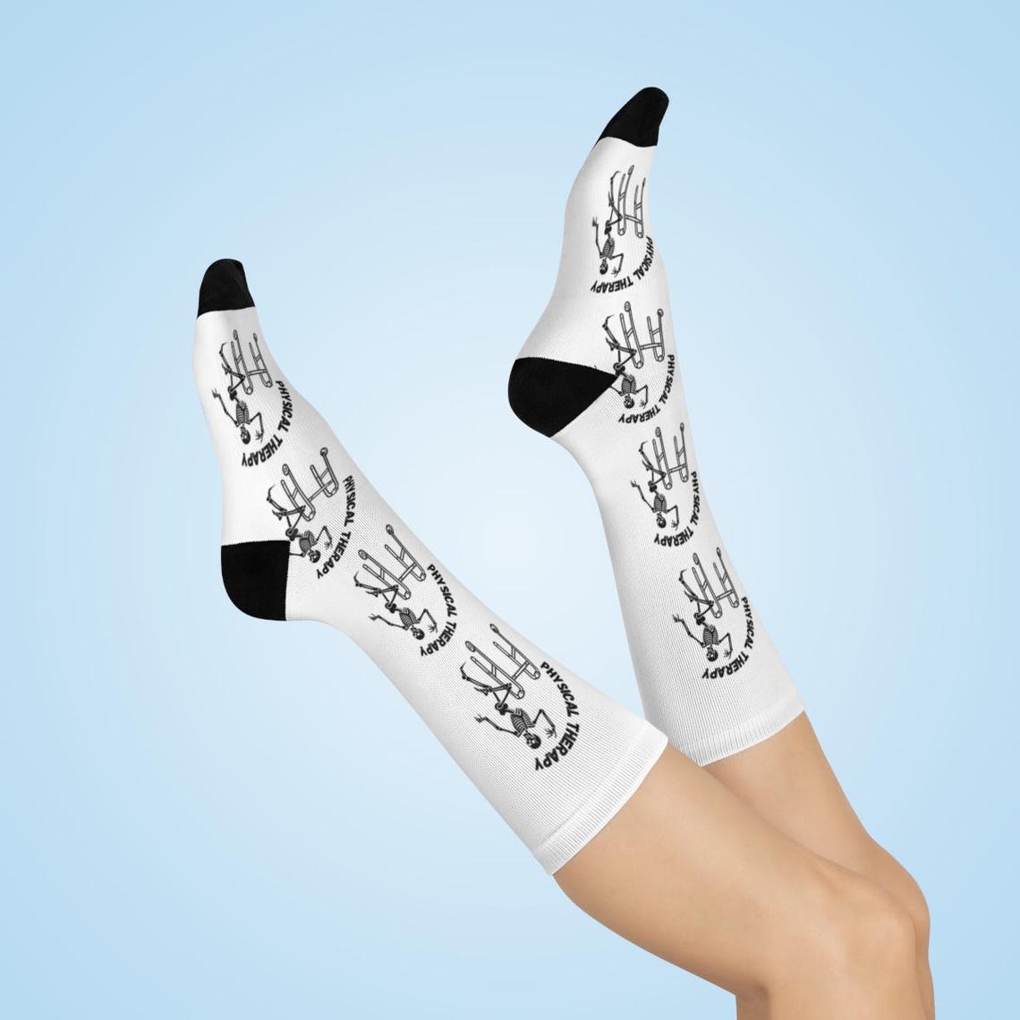Physical Therapy Socks, Skeleton and Walker Socks, Gift for Physical ...