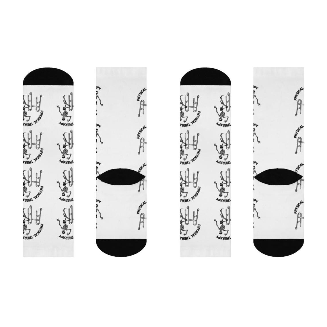 Physical Therapy Socks, Skeleton and Walker Socks, Gift for Physical ...
