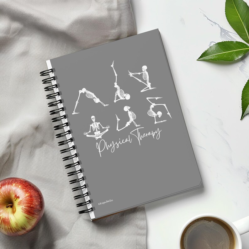 Personalized Skeleton Journal, Physical Therapy Journal, Yoga Skeleton ...