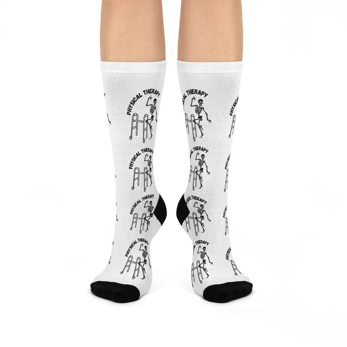 Physical Therapy Socks, Skeleton and Walker Socks, Gift for Physical ...