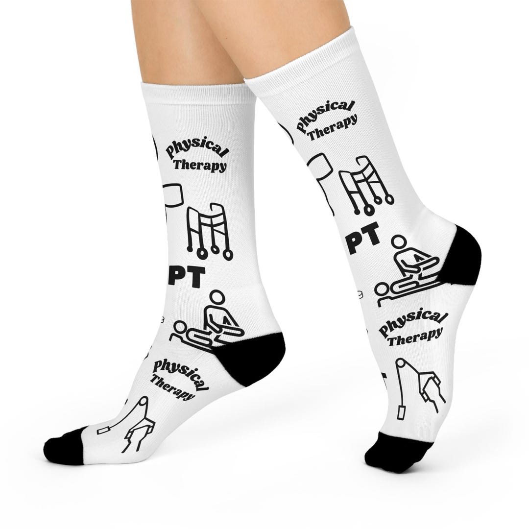 Physical Therapy Crew Socks, Tacky Work Socks, Fun Coworker Gift ...