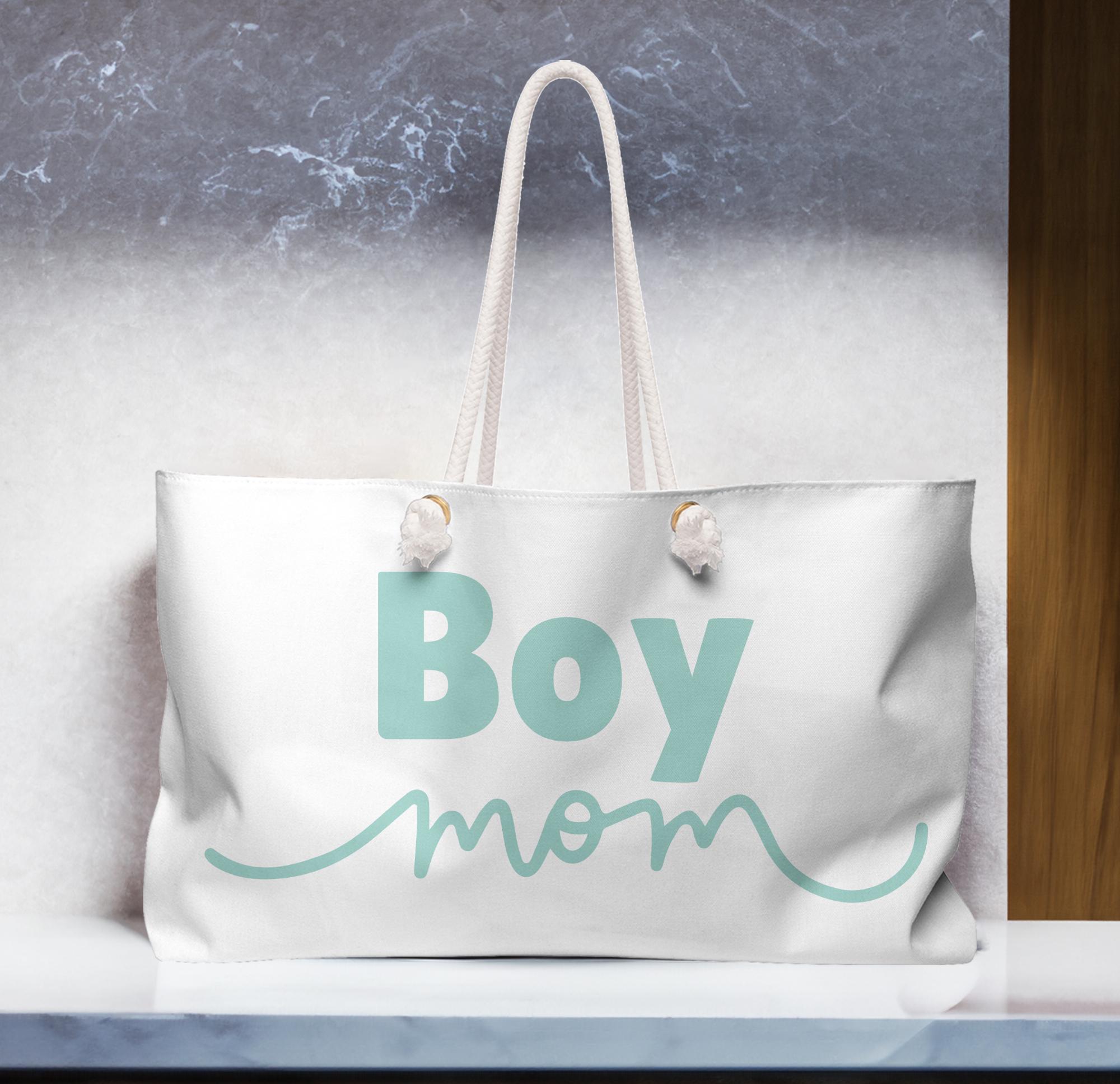 Boy Mom Weekender Bag, Mom Tote Bag, Tote Bag for Mom, New Mom Gift ...