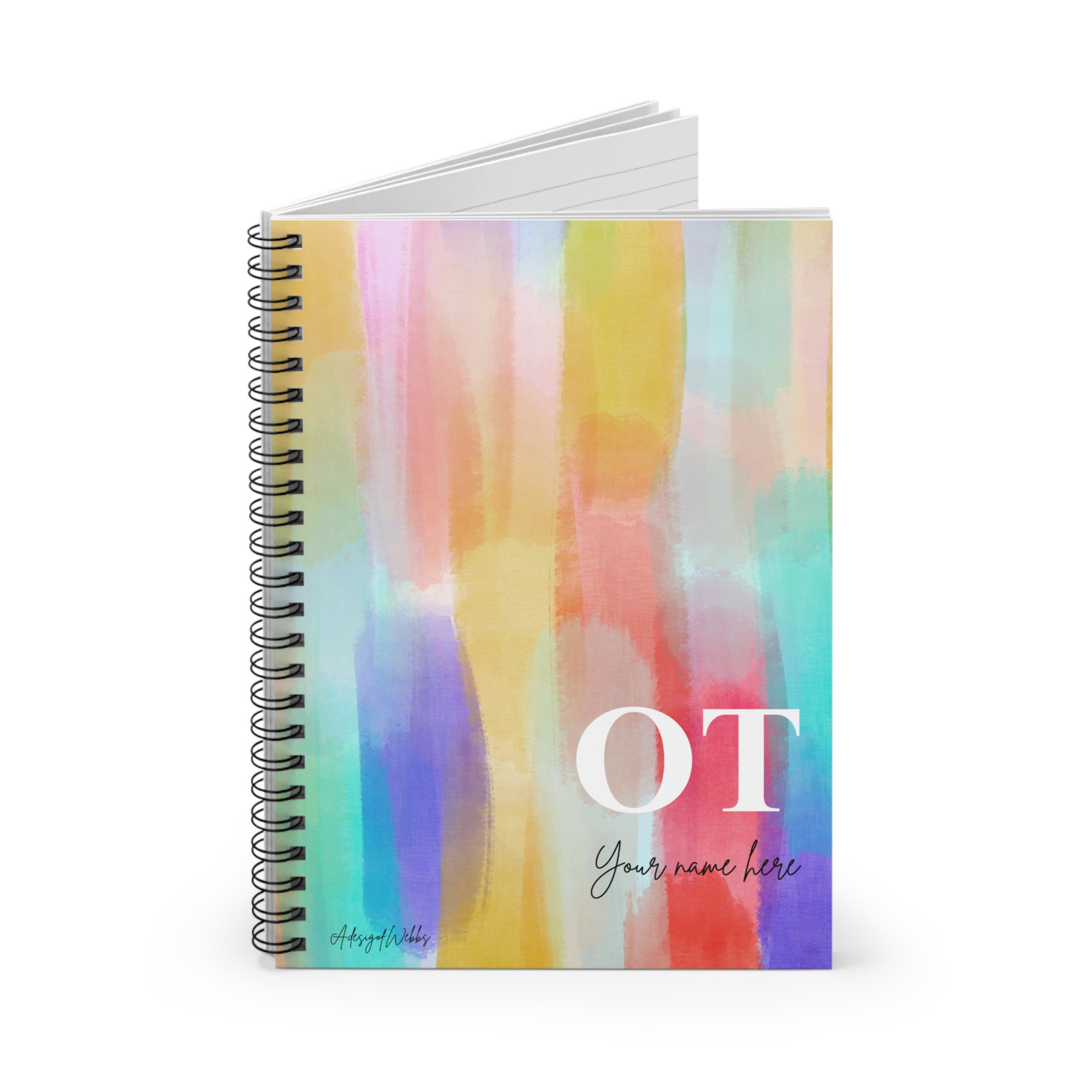 Personalized Colorful OT Journal, Occupational Therapy Notebook, Gift ...