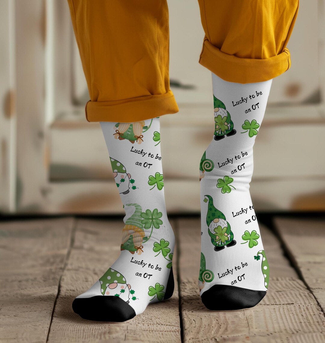 Occupational Therapy Socks, Funny St Patrick's Day Socks, Gift for OT ...