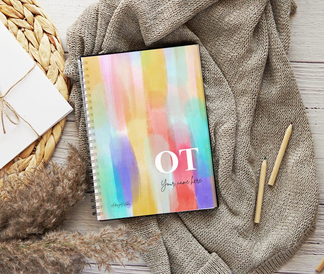 Personalized Colorful OT Journal, Occupational Therapy Notebook, Gift ...
