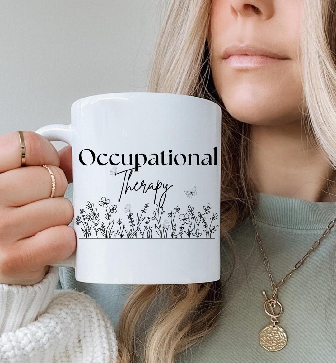 Personalized Occupational Therapy Mug, Floral OT Coffee Cup, Gift for ...