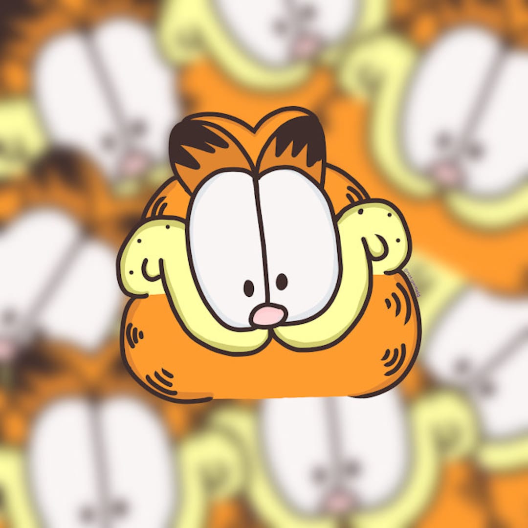 Garfield Vinyl Sticker - Etsy