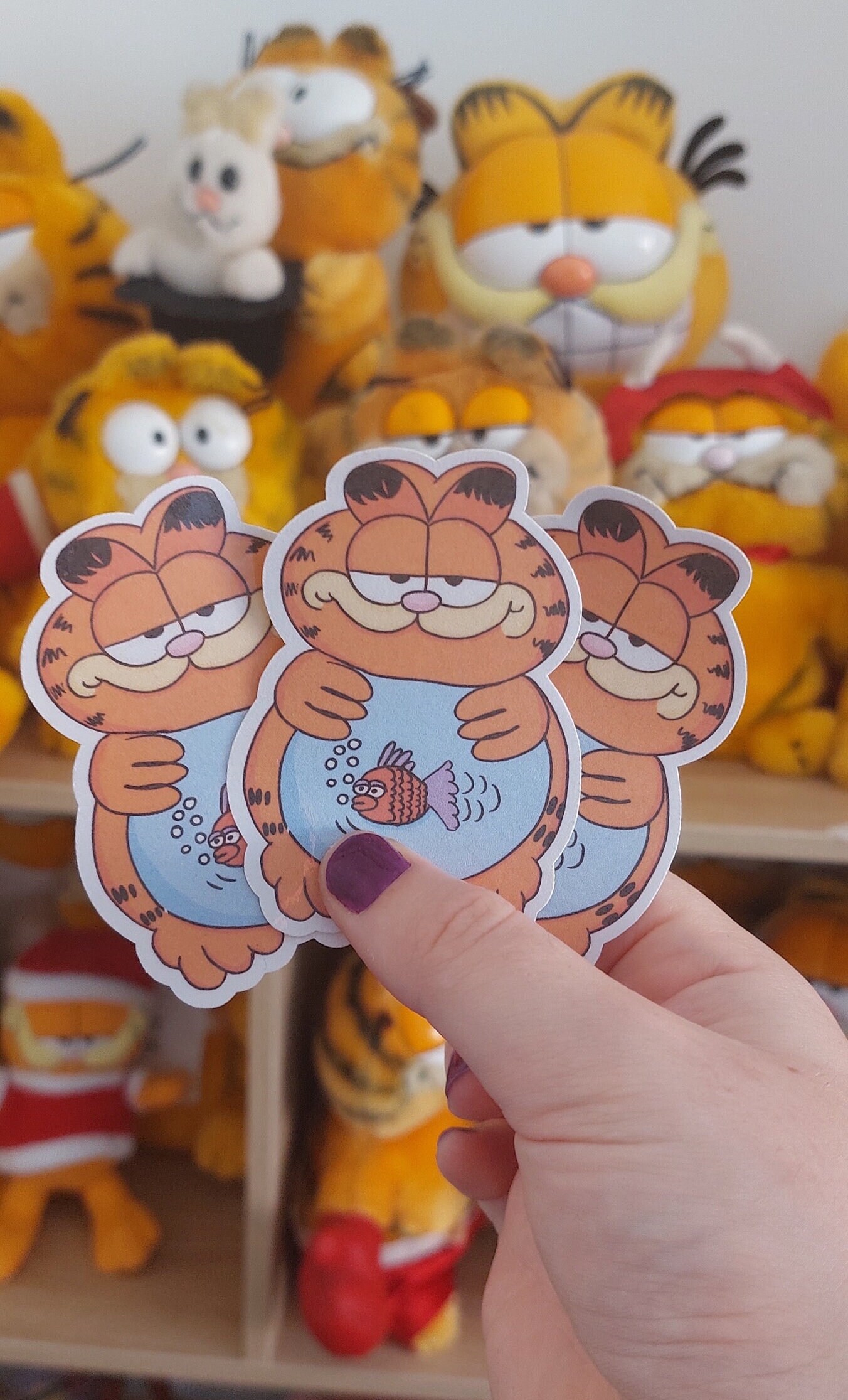 Garfield Fishbowl Vinyl Sticker - Etsy