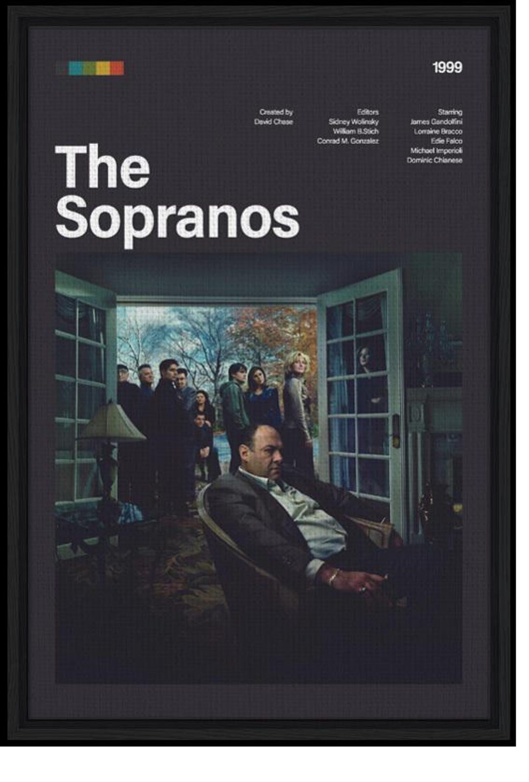 Black Frame the Sopranos Dark Theme Canvas Poster Wall Art Home Decor ...
