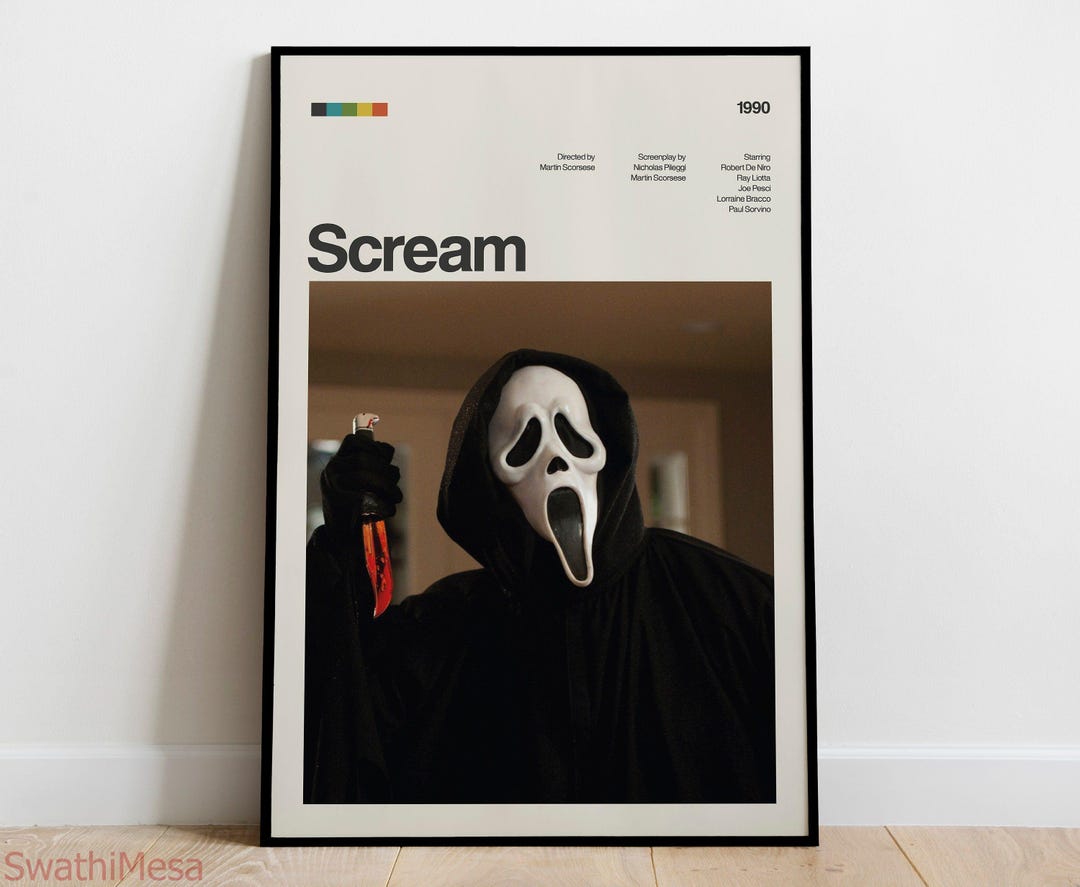 Scream Movie Poster Light Theme Canvas Poster Wall Art Home Decor ...