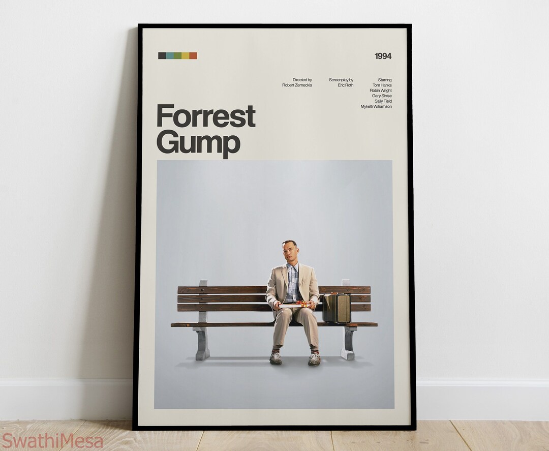 Forrest Gump Movie Light Themecanvas Poster Wall Art Home Decor Framed ...
