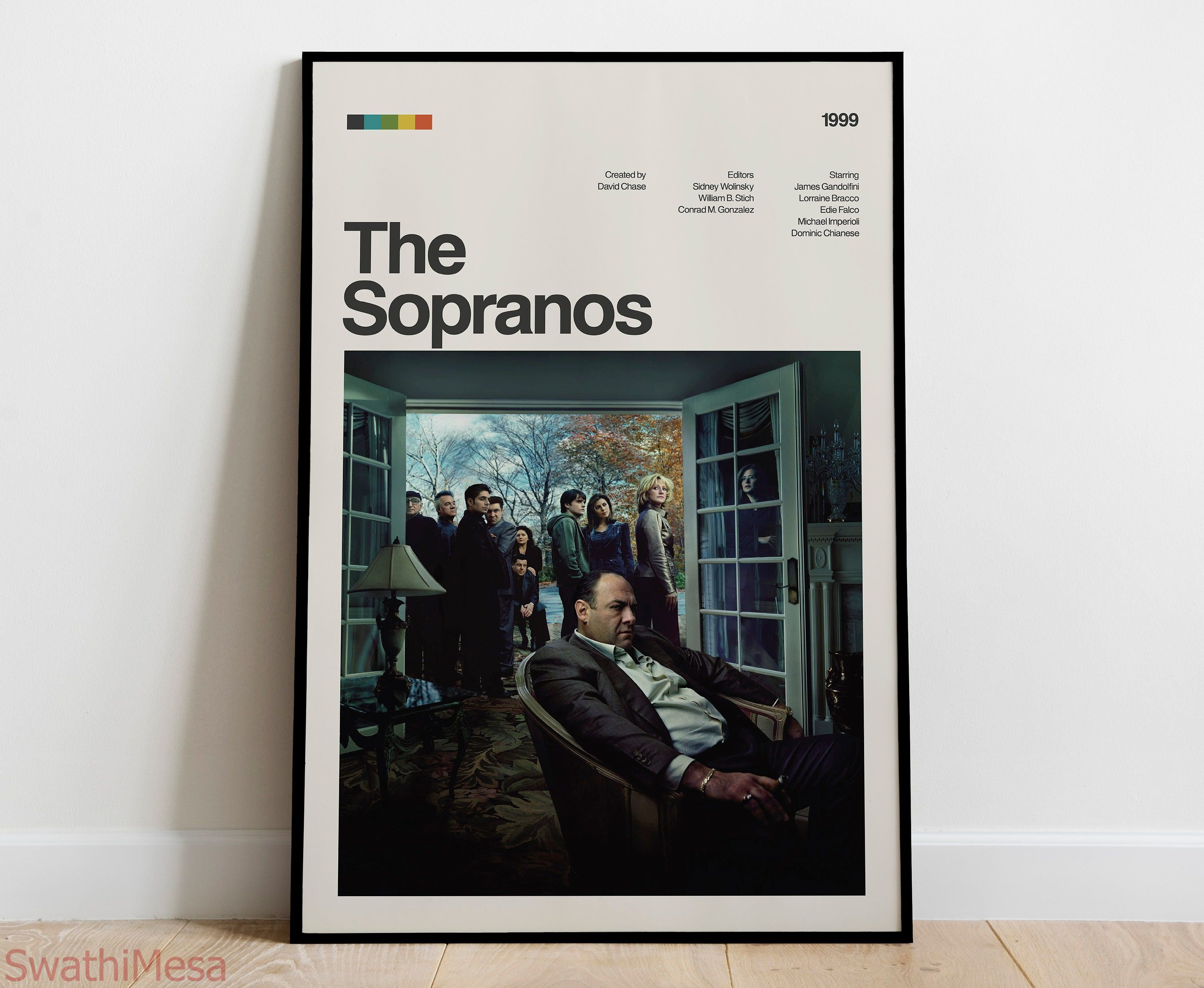 The Sopranos Light Theme Canvas Poster Wall Art Home Decor Framed Gift ...