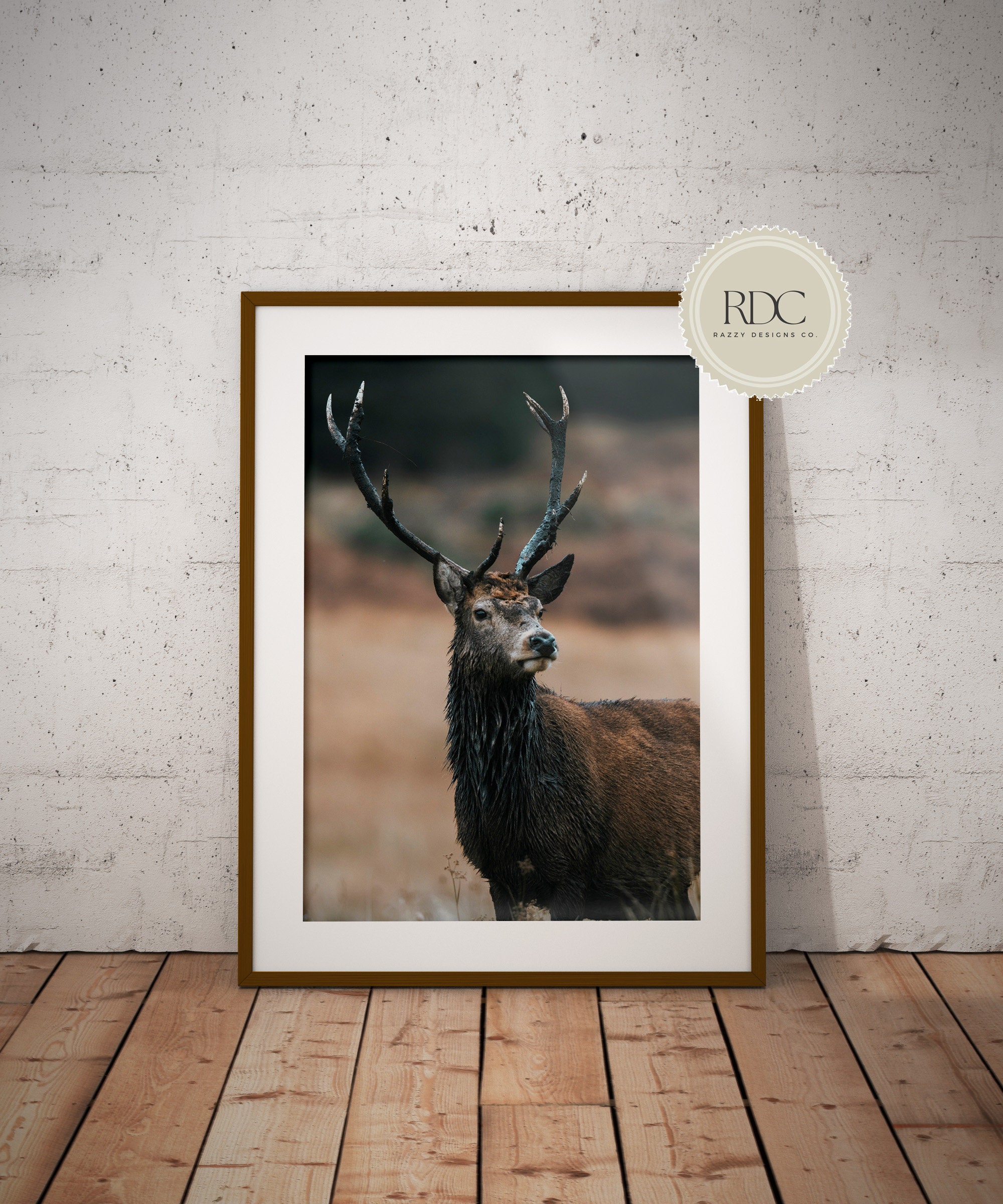 Wild Deer With Beautiful Large Antlers Digital Download Rustic Cabin ...