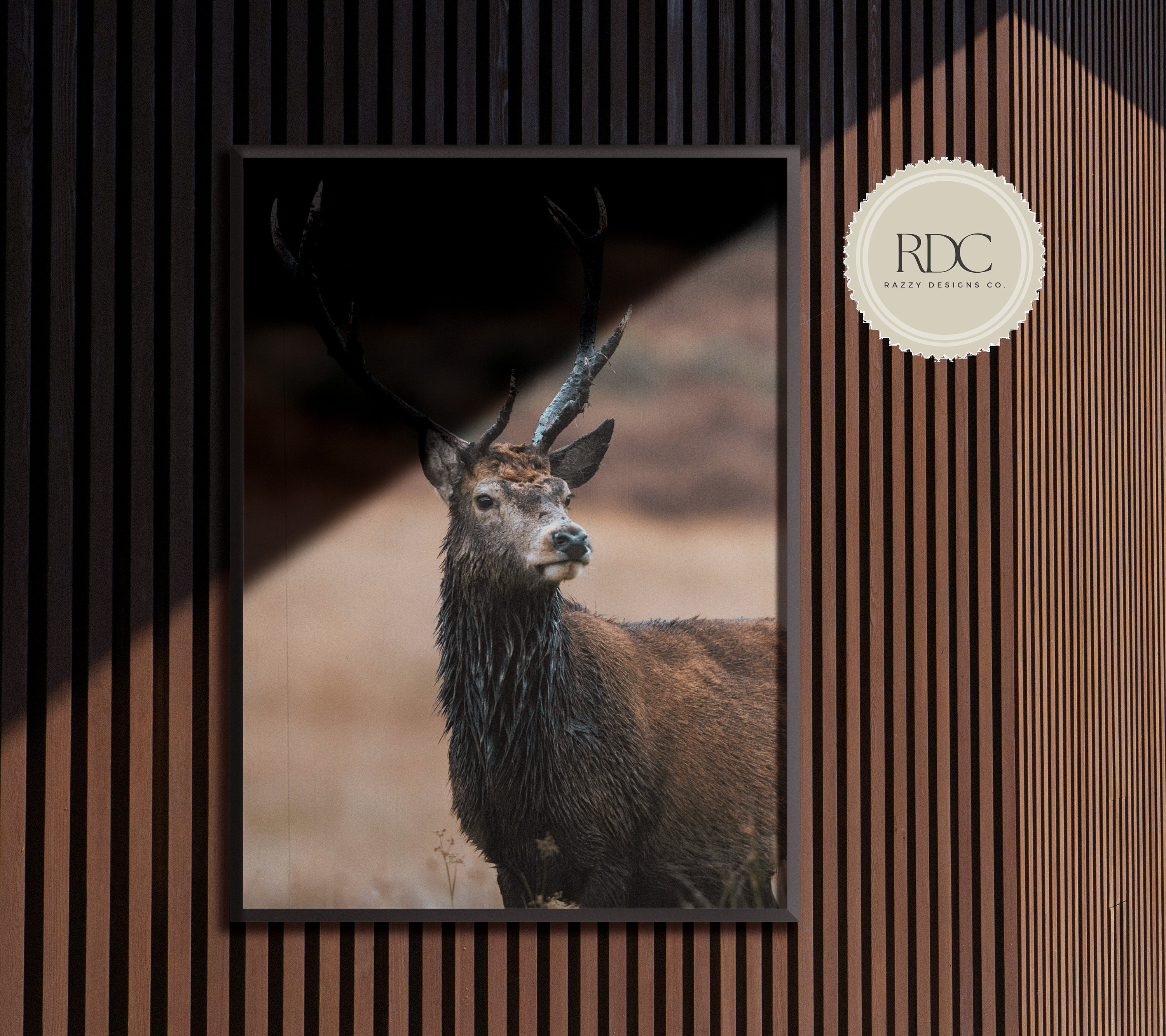 Wild Deer With Beautiful Large Antlers Digital Download Rustic Cabin ...