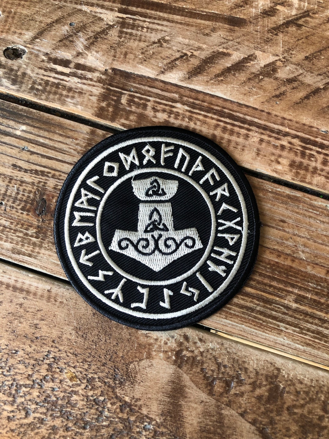 Mjolnir Rune Viking Iron on Patch - Etsy